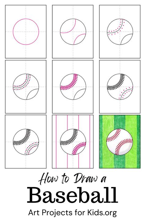 Learn How To Draw A Baseball With An Easy Step By Step Pdf Tutorial