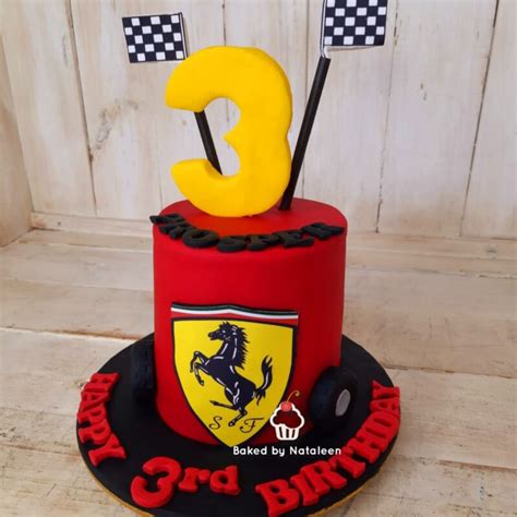Ferrari Racing Fondant Cake Baked By Nataleen