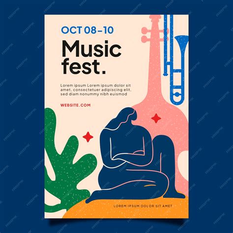Premium Vector Flat Design Event Poster Template