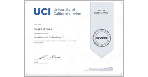 Sujal Arora On Linkedin Completion Certificate For Interfacing With