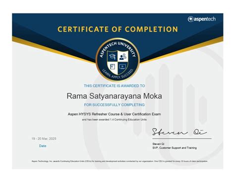 Aspenhysys Aspentech Processsimulation Satyanarayana Moka 14 Comments