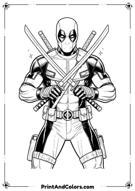 Free Deadpool Coloring Pages To Print And Color Online