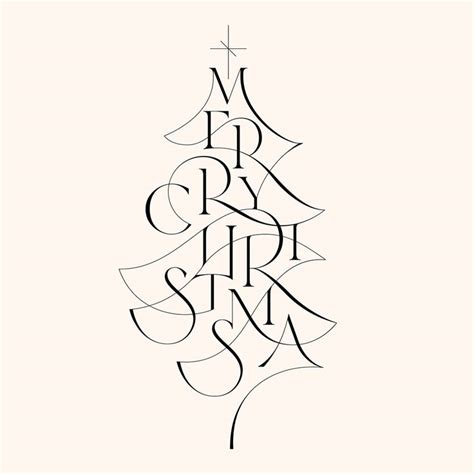 优雅线条！16款巧妙融合字体设计 优优教程网 自学就上优优网 Christmas Graphic