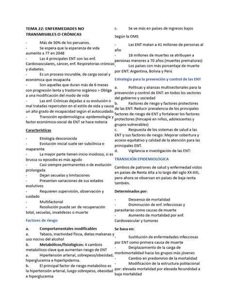 Enfermedades No Transmisibles Pdf Obesidad Epidemiología