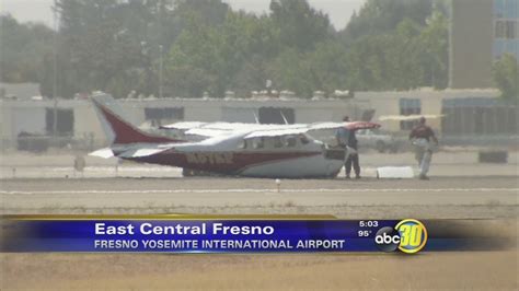 Small Plane Lands On Belly At Fresno Yosemite International Airport