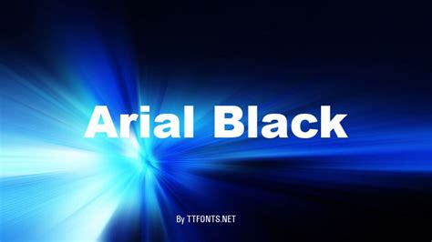 Arial Black Regular Truetype Font