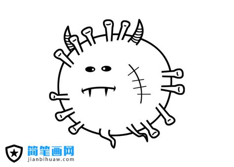 新型冠状病毒外形简笔画图片 简笔画网