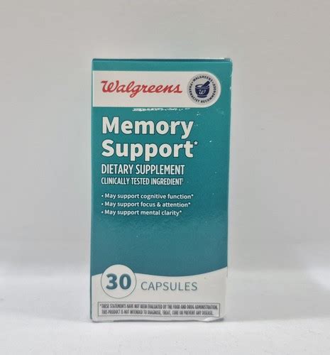 Walgreens Memory Support Dietary Supplement 30 Count Exp 826 Free