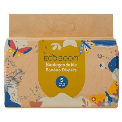 Buy Eco Boom Bamboo Diapers S - 36 Pack Online | Faithful to Nature