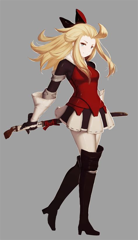 Safebooru 1girl Ahoge Armor Blonde Hair Blue Eyes Boots Bravely