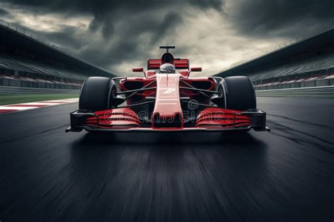Formula One Racing Car At Race Track Generative Ai Stock Illustration