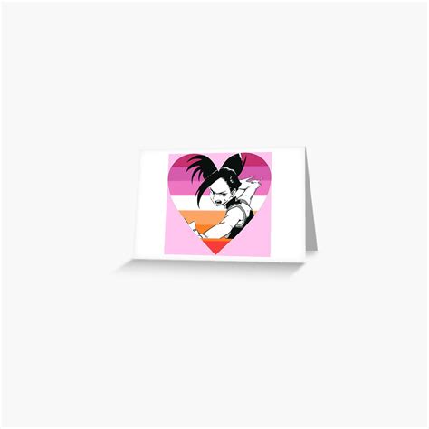Lesbian Pride Momo Yaoyorozu Bnha Pride Mha Greeting Card For Sale