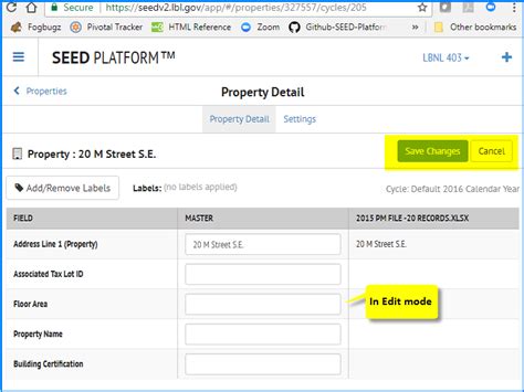 Save Changes Does Not Appear To Work In Detail View Issue SEED Platform Seed GitHub