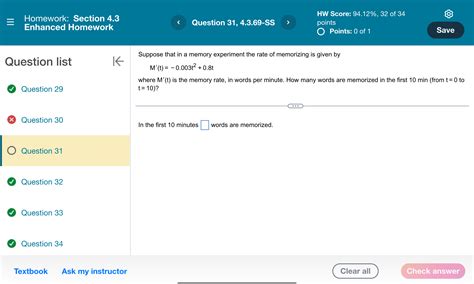Solved ﻿homework Section 4 3hw Score 94 12 32 ﻿of