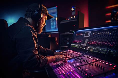 Premium Photo Synergy Of Human Expertise And AI Mastering The Sound