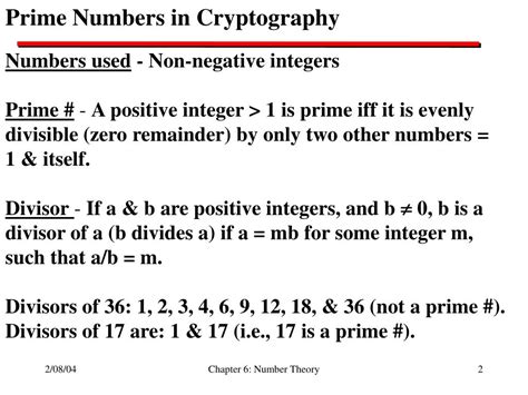 Ppt Chapter Number Theory Topics Prime Numbers Relative Prime