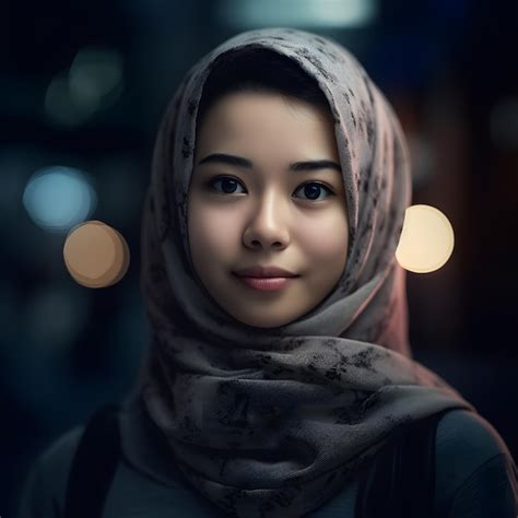 Premium Ai Image Girl In Hijab