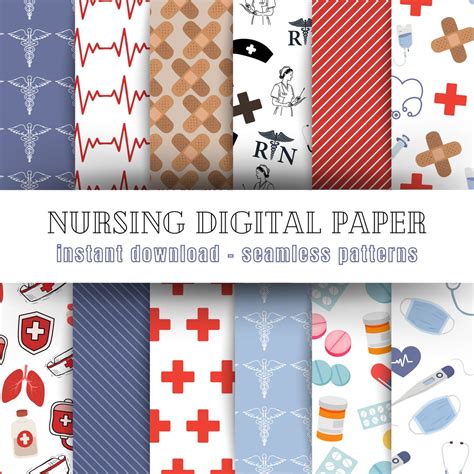 Nursing Rn Digital Paper Bundle Instant Download And Seamless Nurse