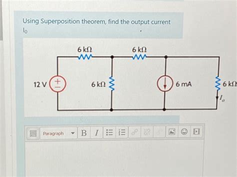Solved Using Superposition Theorem Find The Output Current