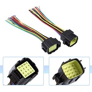 Amazon X AUTOHAUX Auto Wiring Harness Connector 16 Pin Connector 368047 1 And 368050 1 Plug