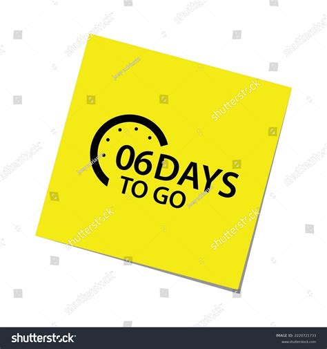 6 Days Go Sign Label Vector Stock Vector Royalty Free 2220721733