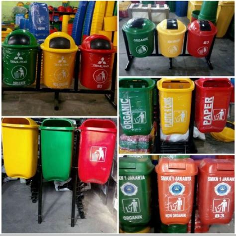 Jual Tempat Sampah Fiberglass 3in1 Oval Kapasitas 50L Shopee Indonesia