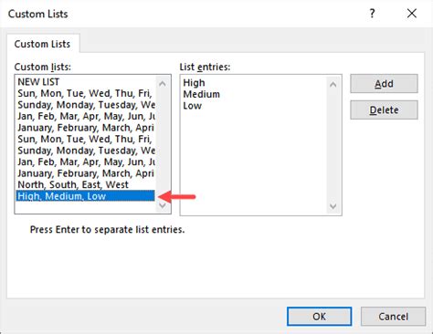 How To Create Custom Lists In Excel