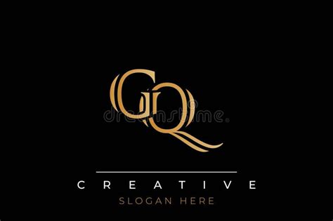 Sophisticated Gold Gq Monogram Logo Stock Illustrations 2
