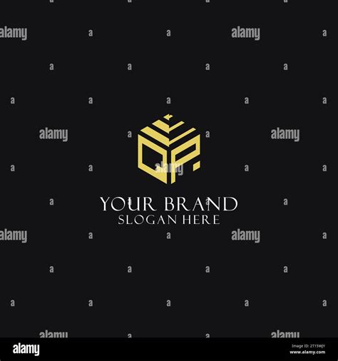 QP Initial Monogram With Hexagon Shape Logo Creative Geometric Logo
