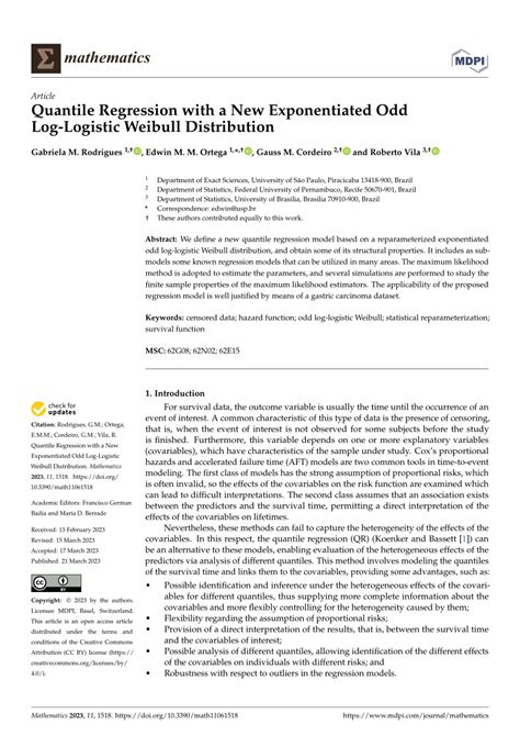 pdf quantile regression with a new exponentiated odd log logistic