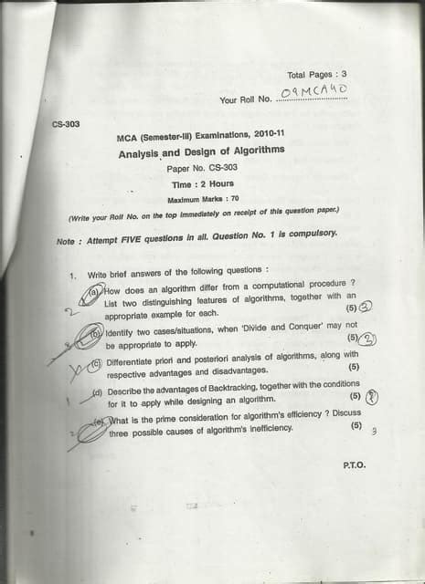 Analysis Of Algorithm And Design Pdf