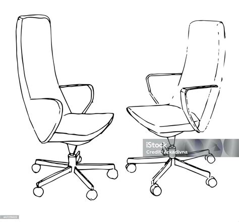 Set Ofis Koltukları Beyaz Arka Plan Üzerinde Izole Farklı Sandalye