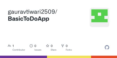 Github Gauravtiwari Basictodoapp