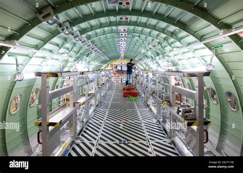 Hamburg Germany 01st Oct 2019 An Airbus Technician Works In A