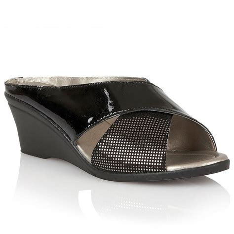 Lotus Trino Womens Wedge Heel Mule Sandals Women From Charles Clinkard Uk