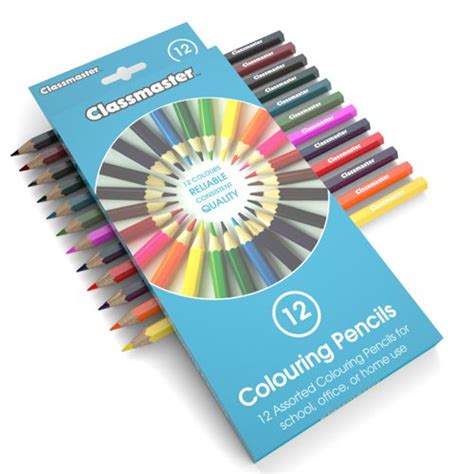Buy Classmaster Colouring Pencils Assorted Pack Of 12 Cpw12 From