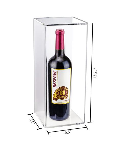Deluxe Clear Acrylic Wine Bottle Display Case A017 Better Display Cases
