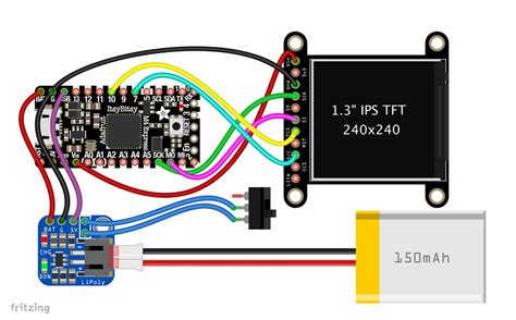 Circuit Diagram Circuitpython Animated Sprite Pendants Adafruit Learning System