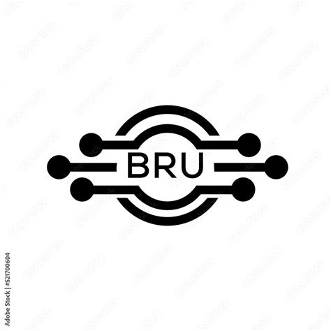 Bru Letter Logo Bru Best White Background Vector Image Bru Monogram