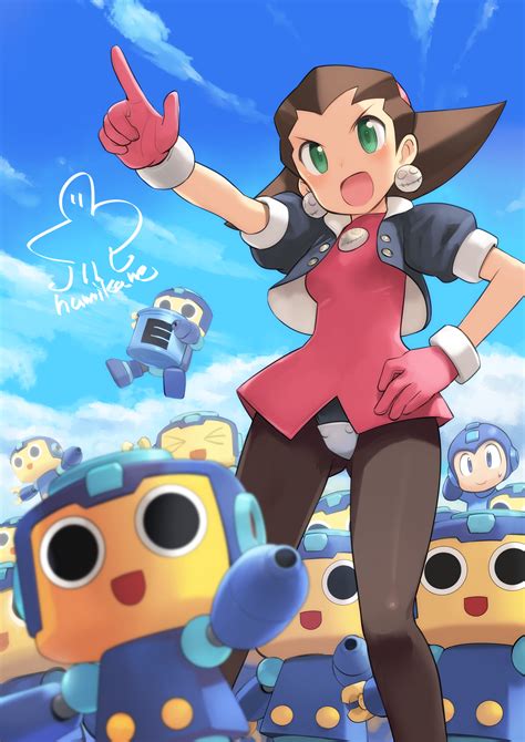 mega man tron bonne and servbot mega man and 3 more drawn by