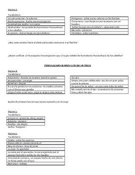 Ap Spanish Literature Lazarillo De Tormes Lectura Con Vocabulario Y Preguntas