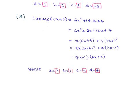 Solved Three Polynomials Are Factored Below But Some Coefficients