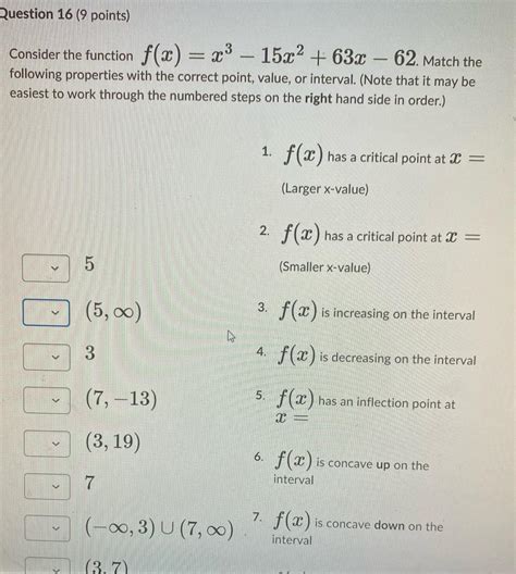 Solved Question 16 9 ﻿pointsconsider The Function