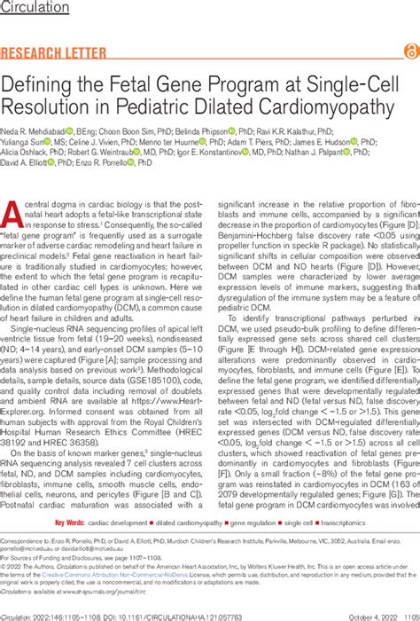Defining The Fetal Gene Program At Single Cell Resolution In Pediatric