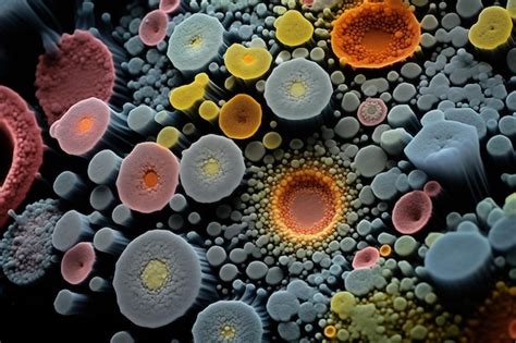 premium ai image electron microscopy of microorganism by generative ai