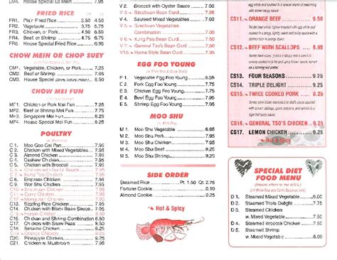 Menu At General Wok Restaurant Nelsonville