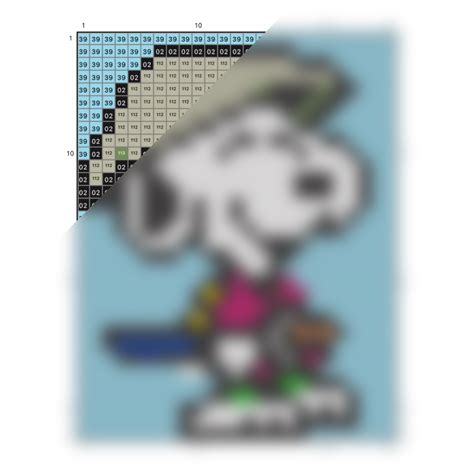 Snoopy Patrón Pixel Art