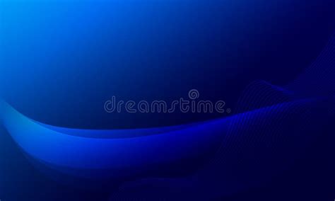 Blue Wave Curve Gradient With Shine Light Abstract Background Stock