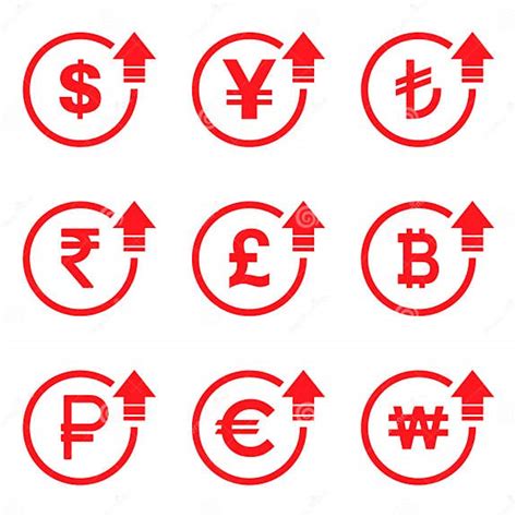 Cost Symbol Dollar Euro Increase Icon Income Vector Symbol Image