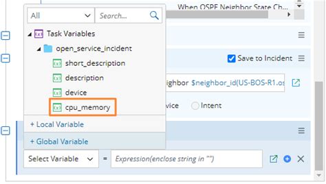 Use Task Variables In Intent Definition